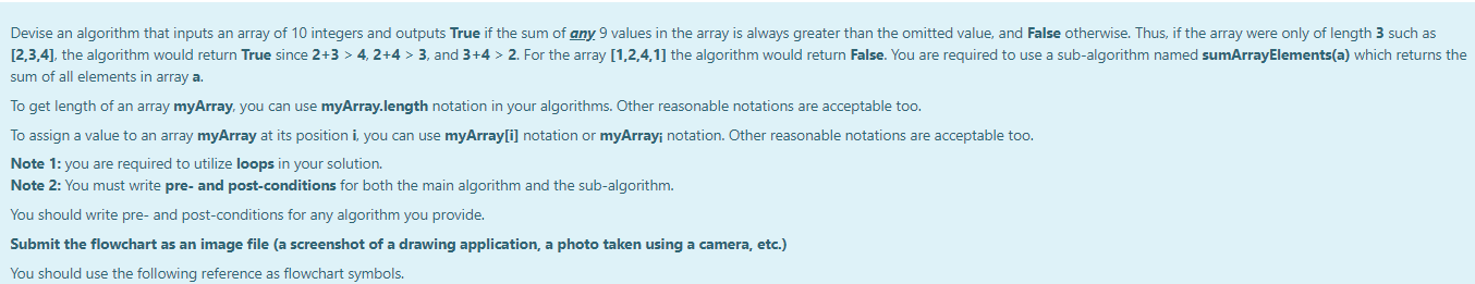 Solved Devise An Algorithm That Inputs An Array Of 10 1185