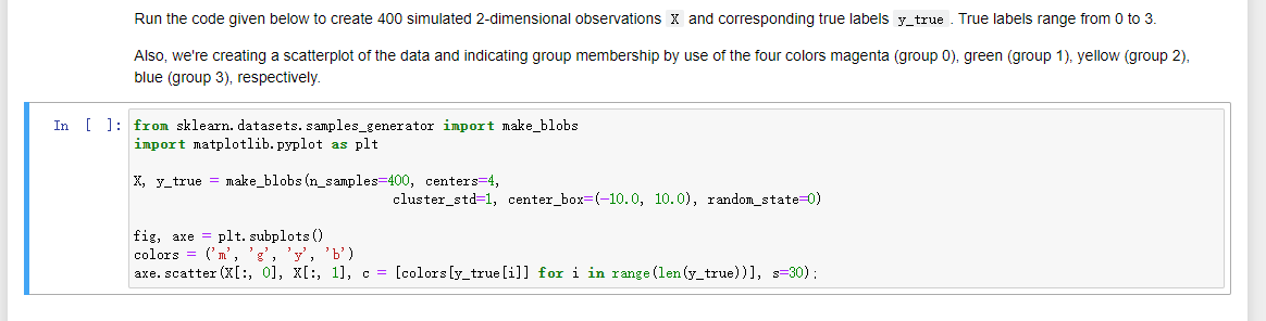 Run the code given below to create 400 simulated | Chegg.com