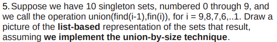 Solved Suppose we have 10 ﻿singleton sets, numbered 0 | Chegg.com