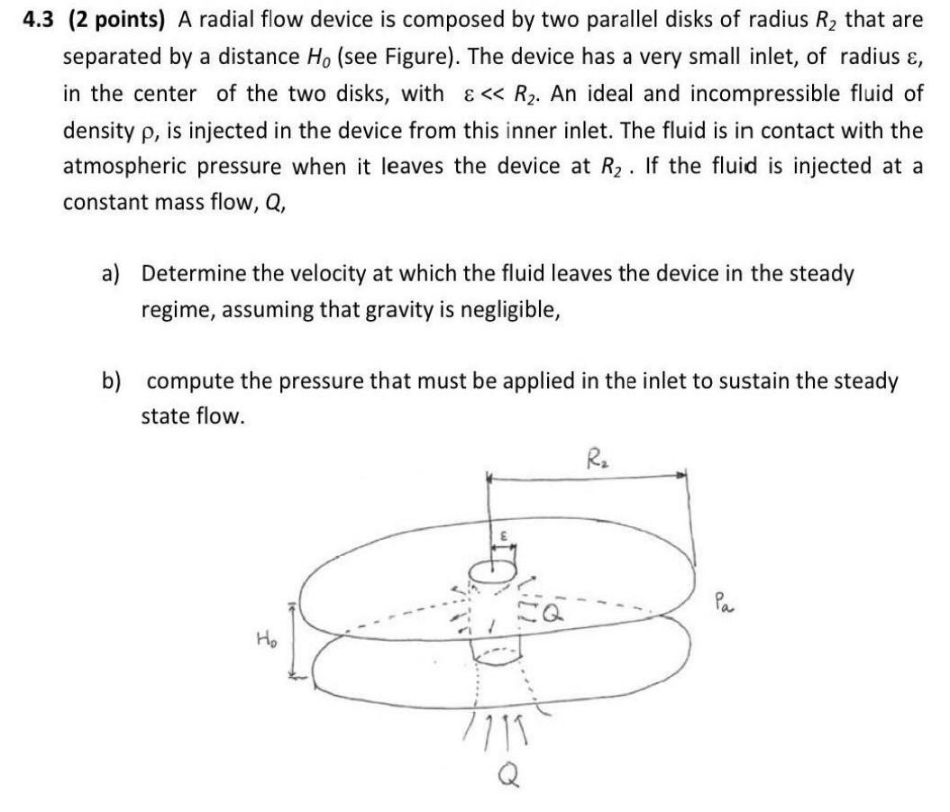 Solved 1.3 (2 points) A radial flow device is composed by | Chegg.com