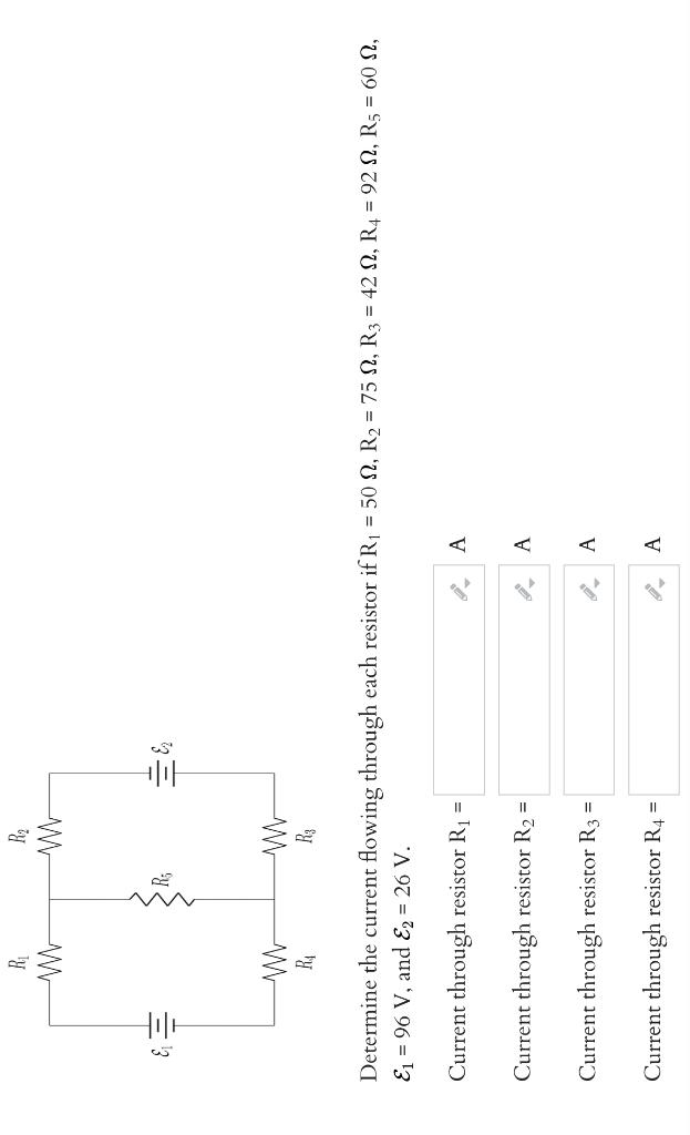 Solved Determine the current flowing through each resistor | Chegg.com