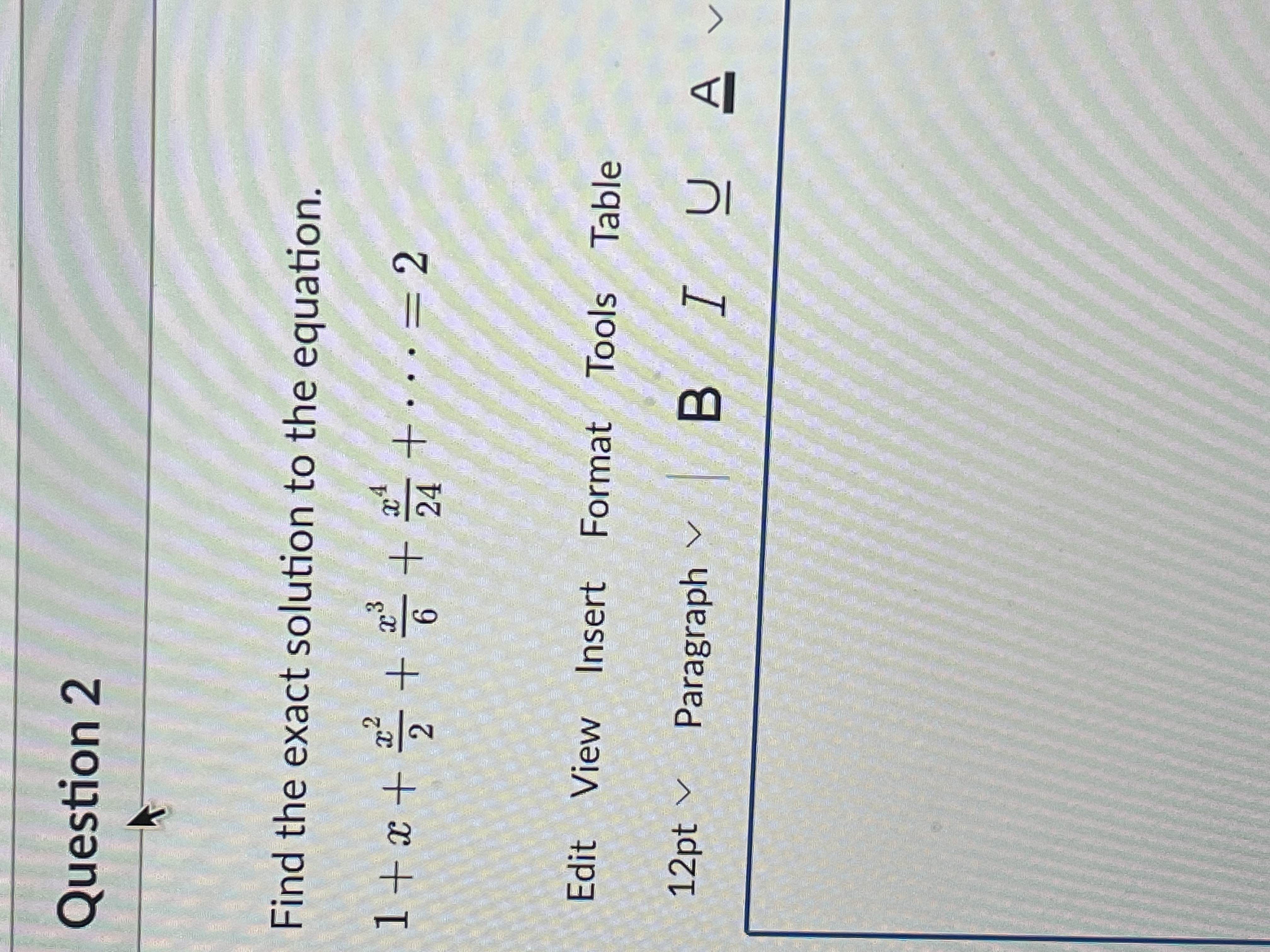 Solved Find the exact solution to the equation. | Chegg.com