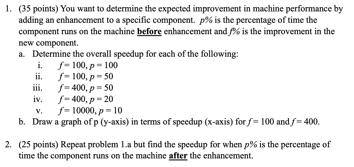 Solved (35 points) You want to determine the expected | Chegg.com