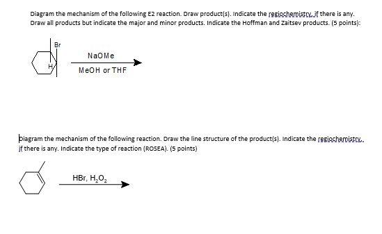 Solved Diagram the mechanism of the following E2 reaction. | Chegg.com