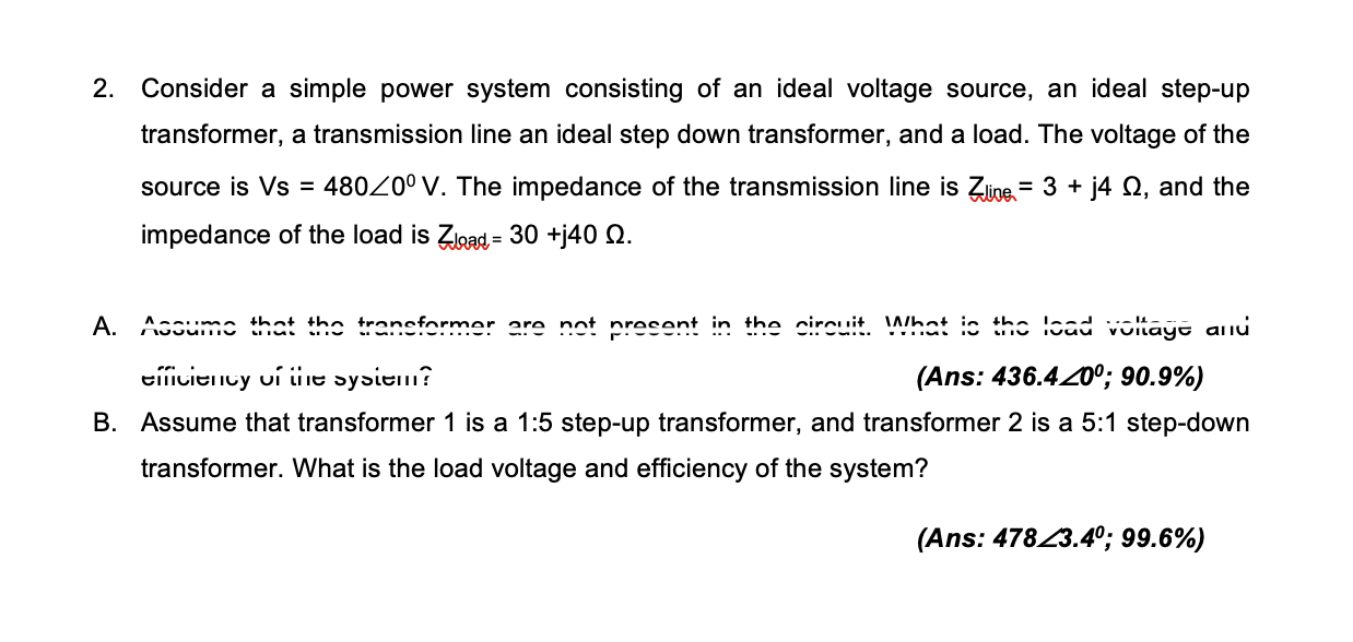 Solved 2. Consider a simple power system consisting of an | Chegg.com