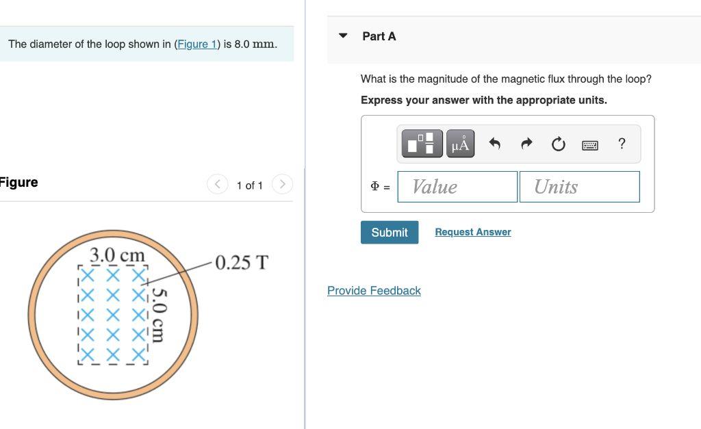 Solved Part A The diameter of the loop shown in (Figure 1) | Chegg.com