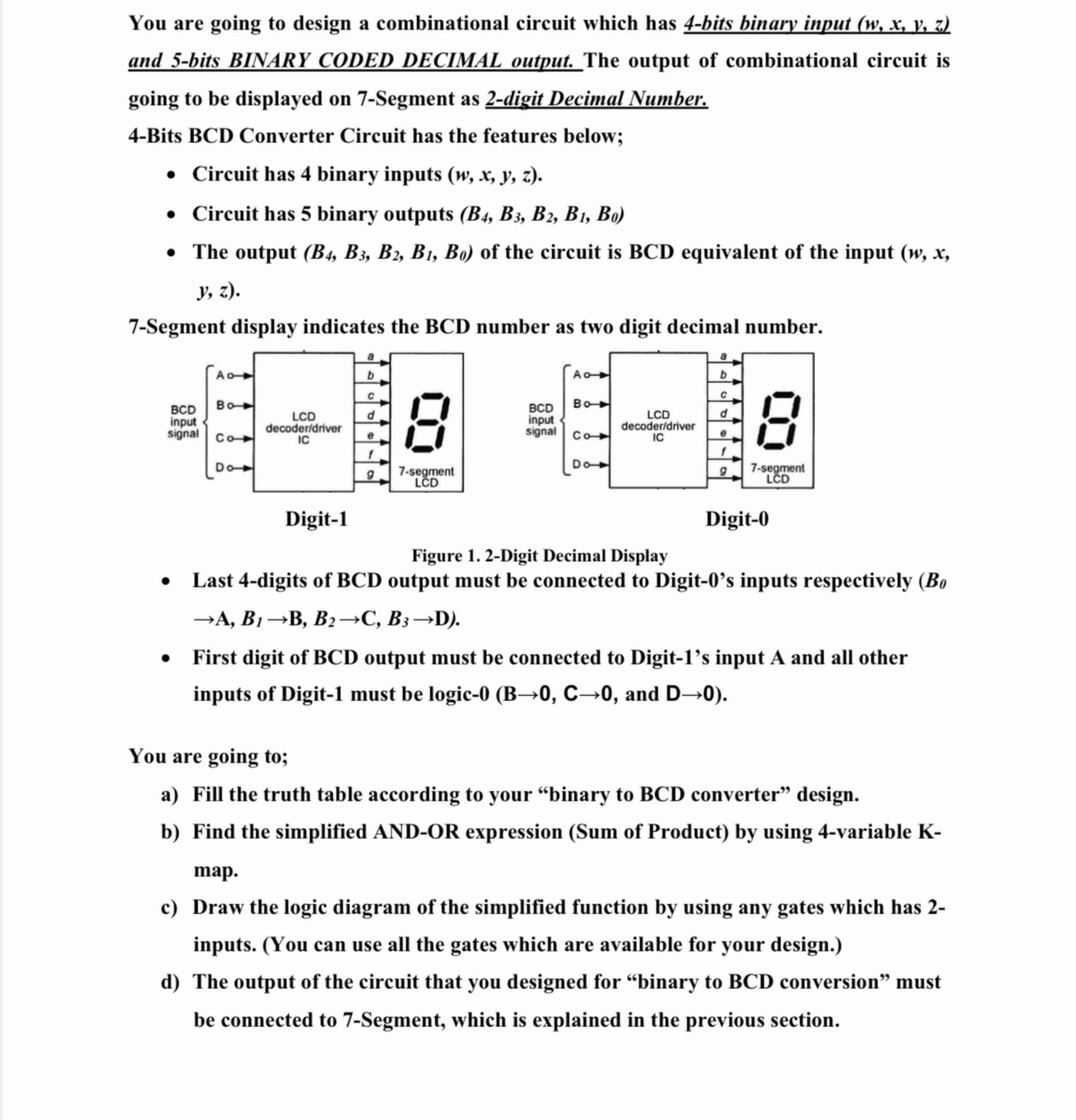 Solved W X Y Z W X Y Z { B4 B3 B2 B1 B0 The Output