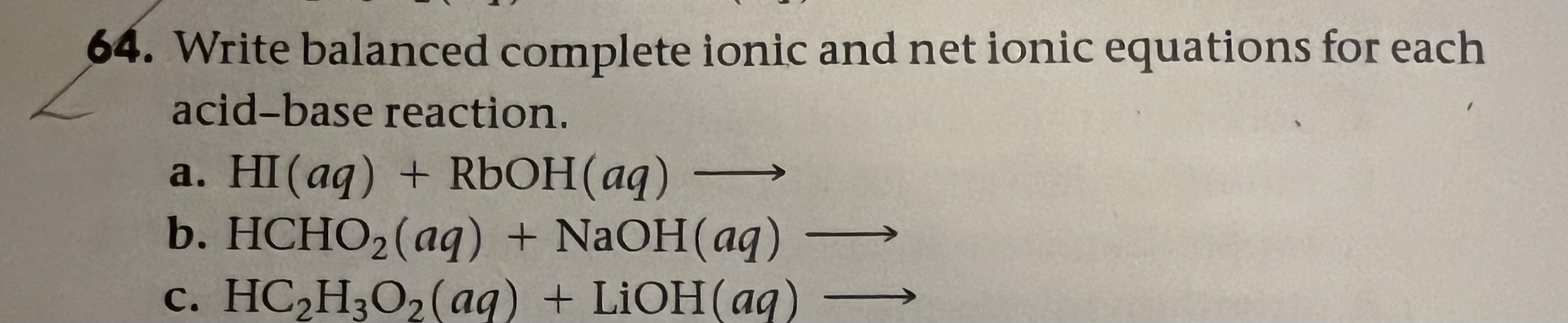 Solved 4. Write balanced complete ionic and net ionic | Chegg.com