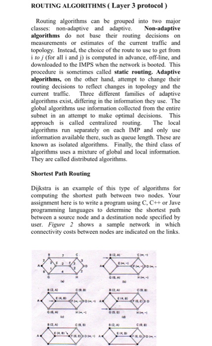 Routing Algorithms Layer 3 Protocol Routing
