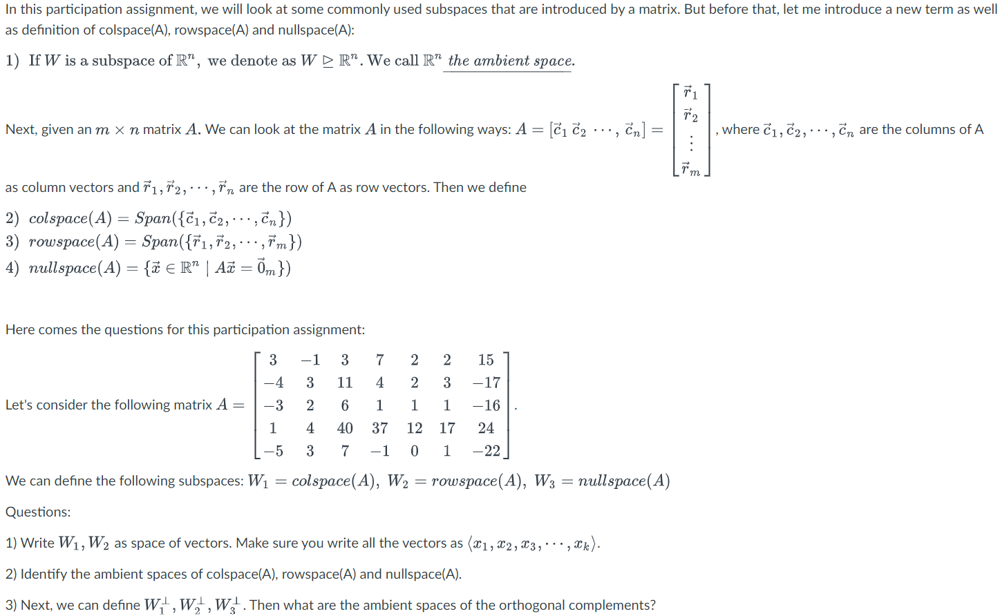 Solved In this participation assignment, we will look at | Chegg.com