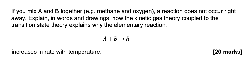 Solved If you mix A and B together (e.g. methane and | Chegg.com