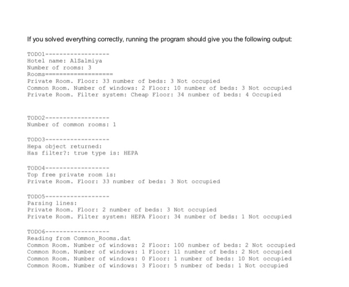 Solved TODO Description Points Create and return a hospital | Chegg.com