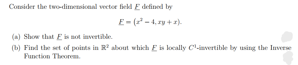 Solved Consider the two-dimensional vector field F defined | Chegg.com
