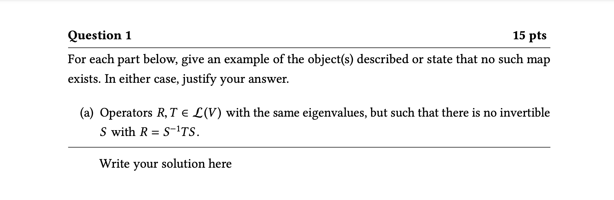 Solved For Each Part Below Give An Example Of The Objects 
