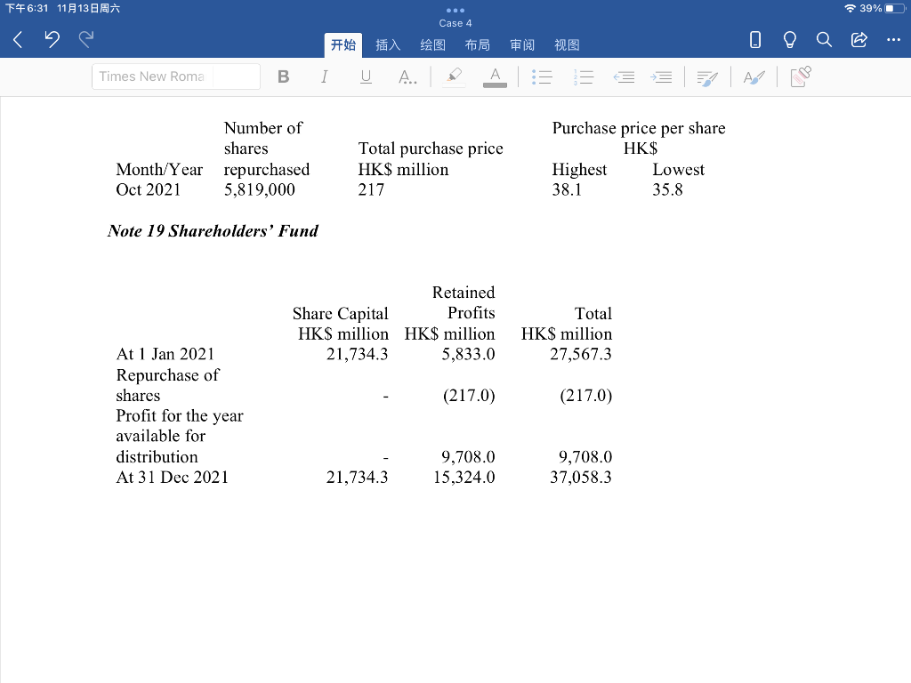 Solved Total number of shares in this year is 2,133,186,160. | Chegg.com