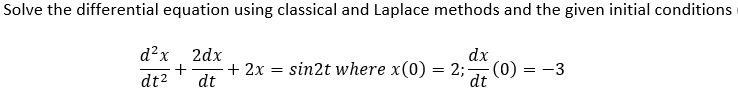 Solved Solve the differential equation using classical and | Chegg.com