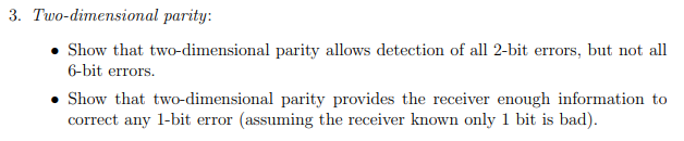 Solved 3. Two-dimensional parity: • Show that | Chegg.com
