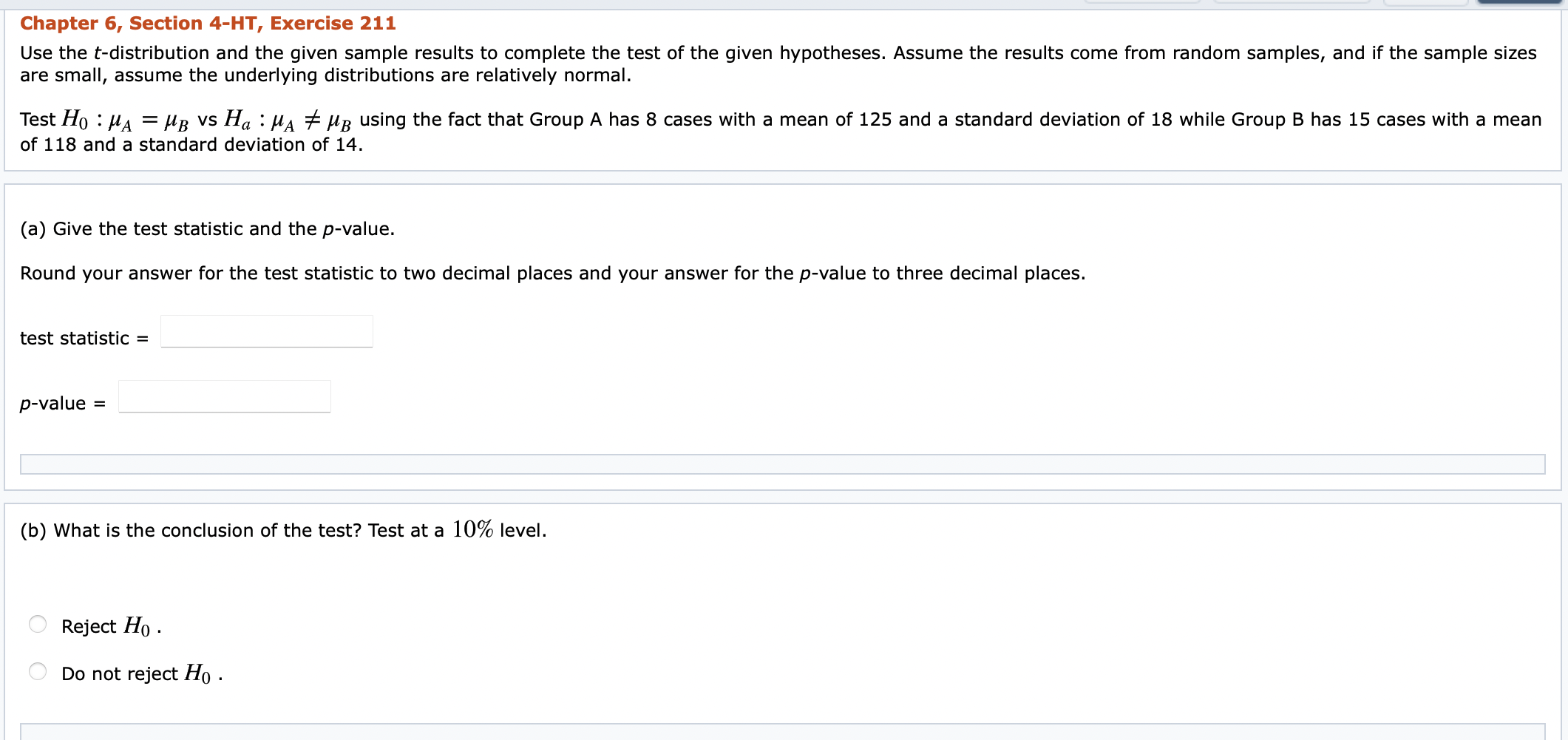 Solved Chapter 6, Section 4-HT, Exercise 211 Use the | Chegg.com