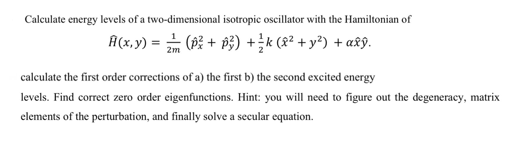 Solved Calculate energy levels of a two-dimensional | Chegg.com