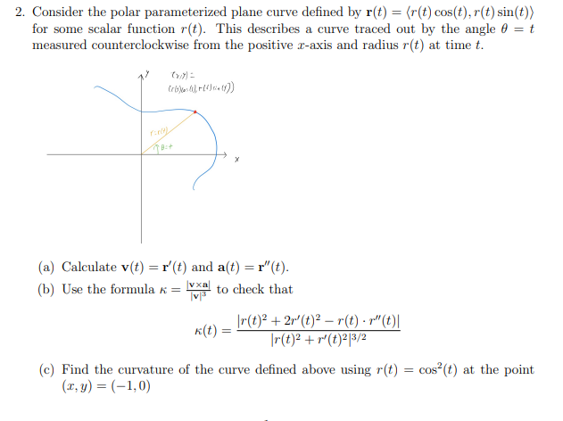 Solved 2. Consider the polar parameterized plane curve | Chegg.com