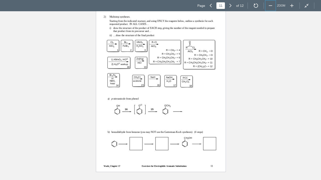 Solved 2) Multistep syntheses. Starting from the indicated | Chegg.com