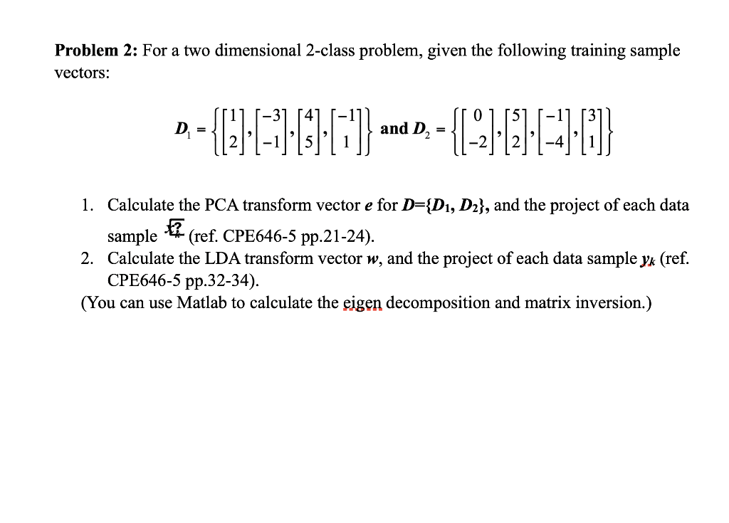 Solved Problem 2 For A Two Dimensional 2 Class Problem 1497
