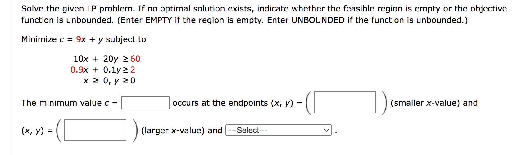 Solved Solve the given LP problem. If no optimal solution | Chegg.com