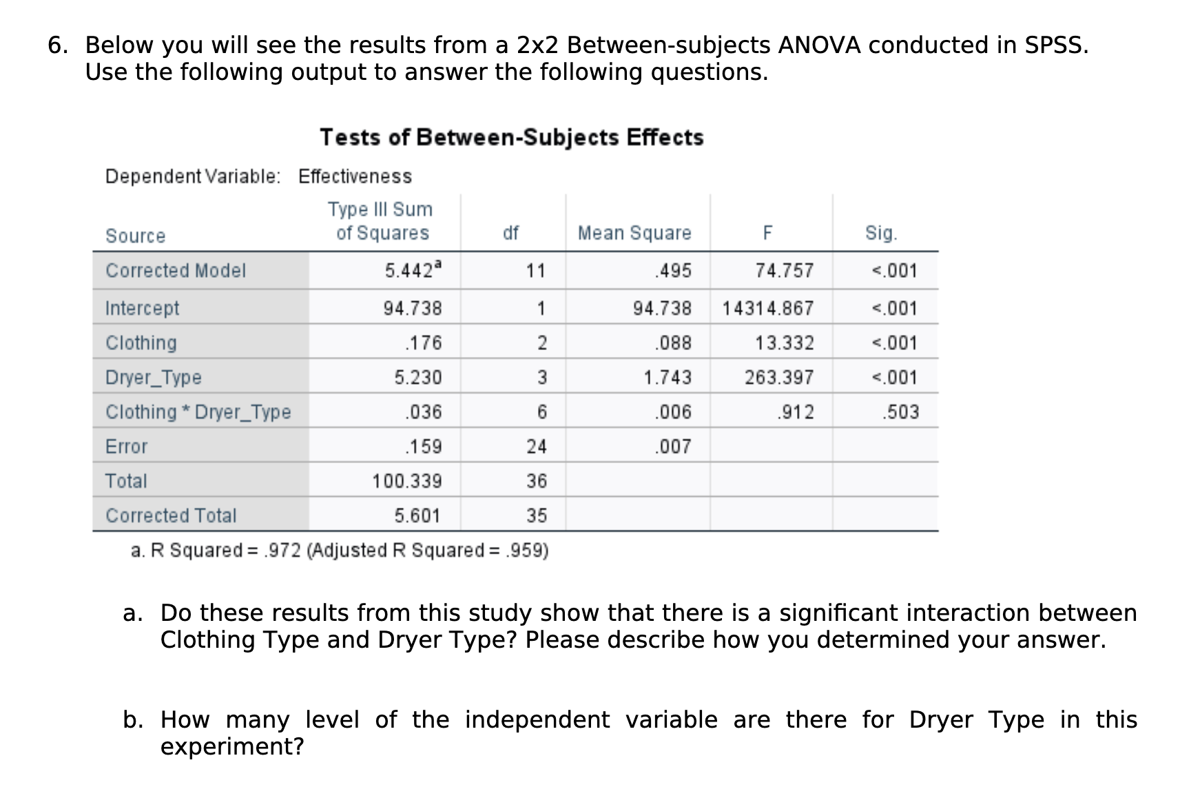 Solved Below you will see the results from a 2×2 | Chegg.com