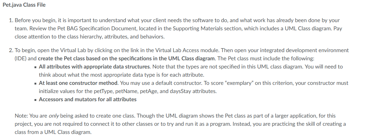 Solved Hi, this is the code I have below public class Pet { | Chegg.com