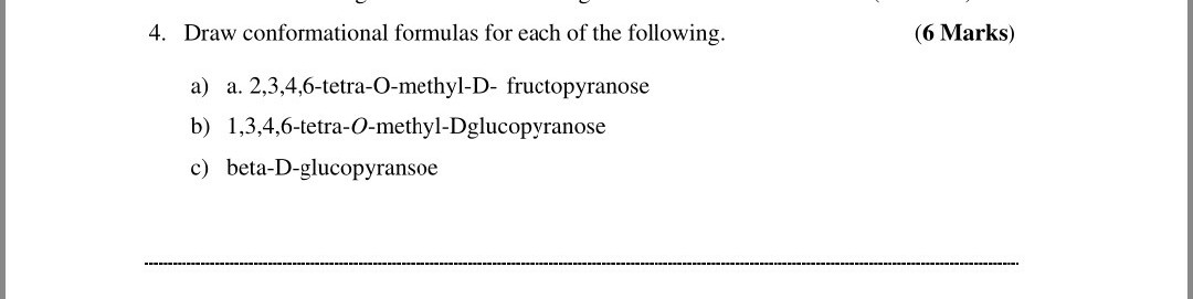 Solved 4. Draw conformational formulas for each of the | Chegg.com