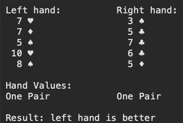 Solved Modify the example program to deal a five-card poker | Chegg.com