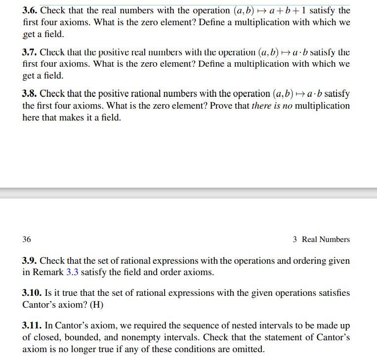 Solved 1. Commutativity of addition: a+b=b+a for each a, b | Chegg.com