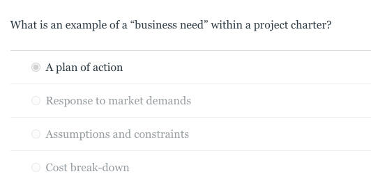 Solved What is an example of a "business need" within a | Chegg.com