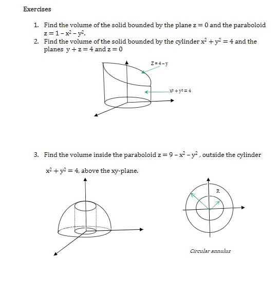 Solved 1. Find the volume of the solid bounded by the plane | Chegg.com
