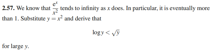 Solved We know that e^x/x^2 tends to infinity as x does. In | Chegg.com