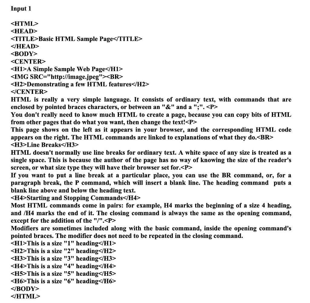 Solved Web page coding in HTML includes pairs of what are | Chegg.com