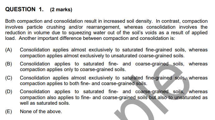 Solved QUESTION 1. (2 marks) Both compaction and | Chegg.com