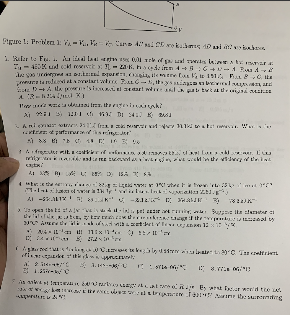 tov Figure 1: Problem 1; VA = VD, VB = Vc. Curves AB | Chegg.com