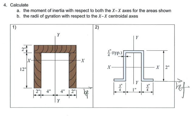 Solved Calculatea. ﻿the moment of inertia with respect to | Chegg.com