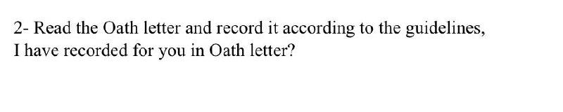 2- Read the Oath letter and record it according to | Chegg.com