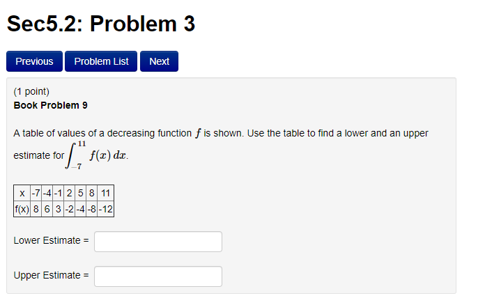 Solved Sec5.2: Problem 3 Previous Problem List Next (1 | Chegg.com