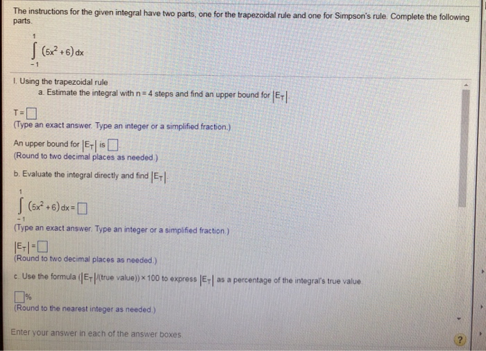 Solved The instructions for the given integral have two | Chegg.com