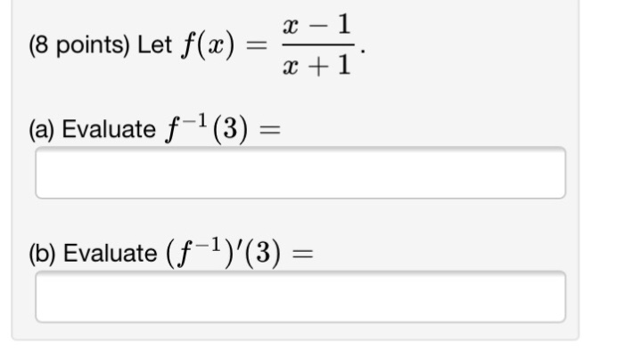 Solved 6 Points Suppose F Is A One To One Differentiable