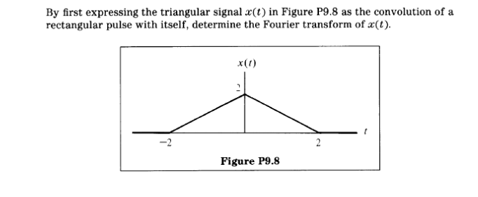 Solved By first expressing the triangular signal x(t) in | Chegg.com