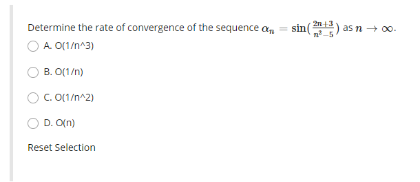 Solved Determine the rate of convergence of the sequence | Chegg.com