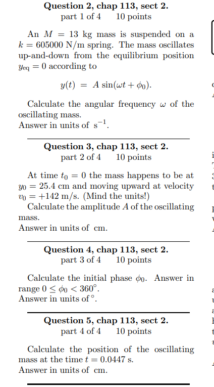 Solved hello, I am stuck on this problem and each piece | Chegg.com