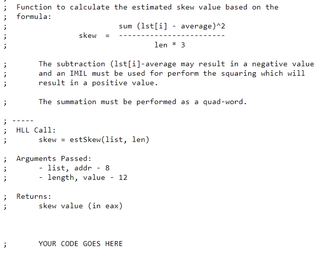 Write the assembly language functions described | Chegg.com