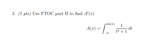 Solved (5 ﻿pts) ﻿Use FTOC part II to find | Chegg.com