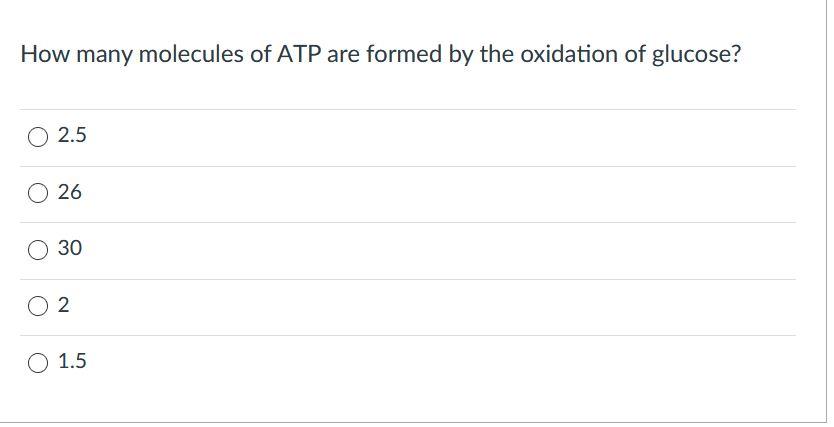 Solved How many molecules of ATP are formed by the oxidation | Chegg.com