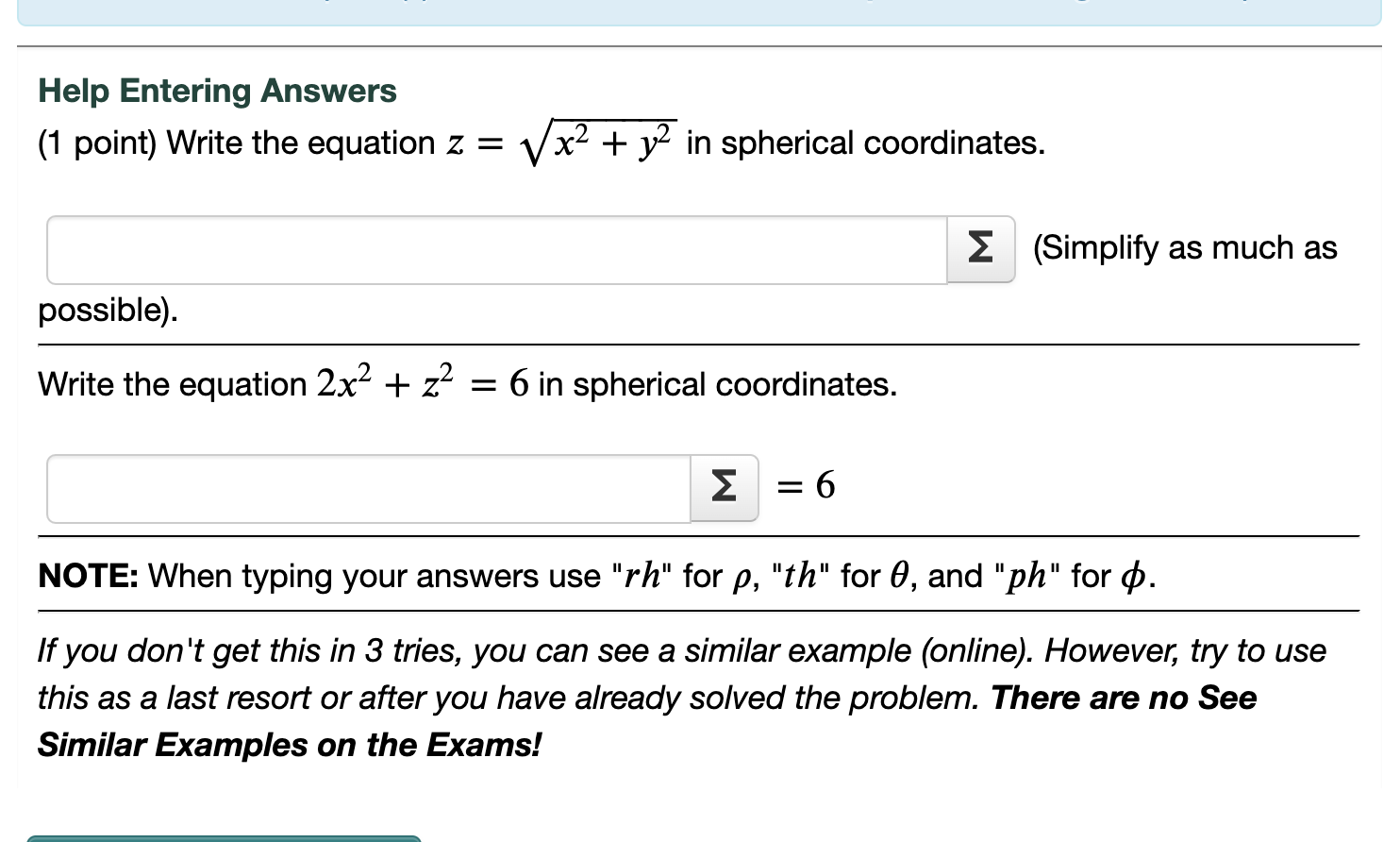 Solved Help Entering Answers(1 ﻿point) ﻿Write the equation | Chegg.com